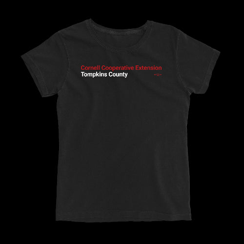 CCE Logo Tompkins County Black Femme T-Shirt – Shop | Worx Printing ...